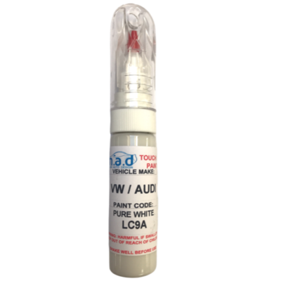 VW LC9A PURE WHITE GOLF GTI R TIGUAN POLO TOUCH UP PEN KIT BRUSH REPAIR ...