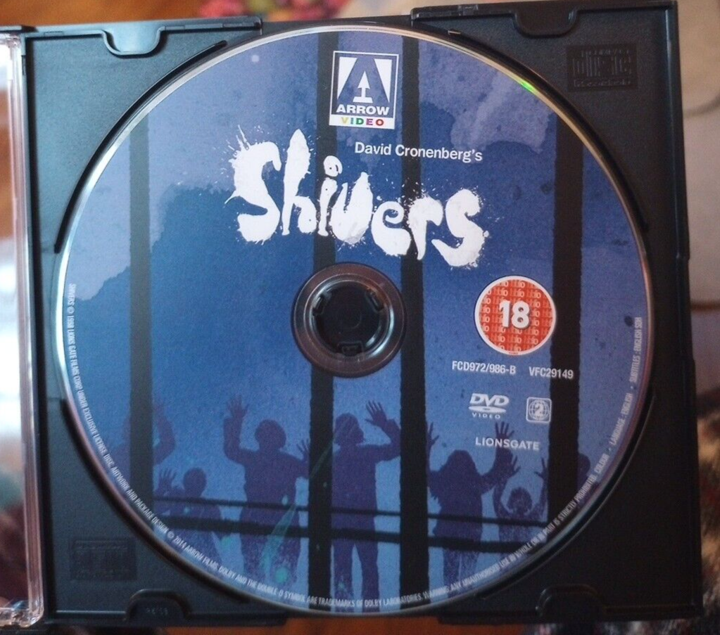 Cronenberg's Shivers (DVD) Region 2 IMPORT *DISC ONLY* please read ...