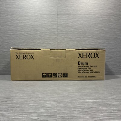 Xerox Genuine 113R00663 WC Pro 412 FC F12 WC 312 Drum Cartridge New ...