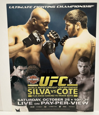 UFC 90 EVENT 8.5X11 INCH POSTER * SILVA vs. COTE * MMA BJJ Wrestling ...
