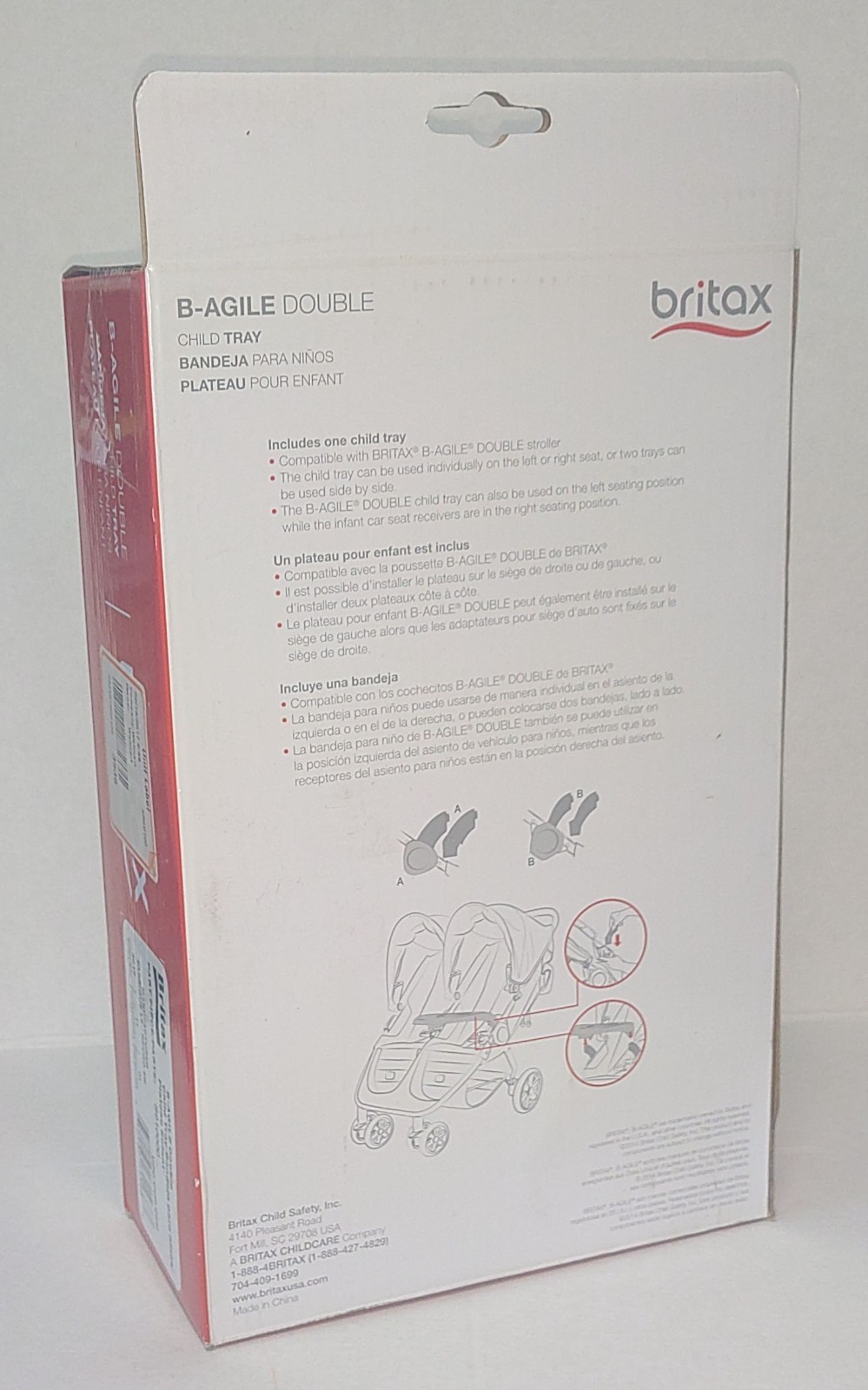 Britax Child Tray for B-Agile Double Strollers Black Brand New in Box ...
