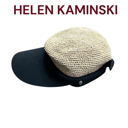 Helen Kaminski Raffia Women's Hunting Cap with Ribbon, Adjustable ...