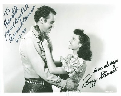 SUNSET CARSON - AUTOGRAPHED INSCRIBED PHOTOGRAPH CO-SIGNED BY: PEGGY ...