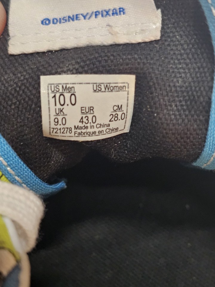 Vans Toy Story Alien Men Sz 10 Skateboard Shoe Glow Dark Disney Pixar ...