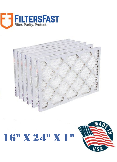 Filters Fast 16x24x1 MERV 8, 1 Inch Pleated HVAC AC Furnace Air Filters ...