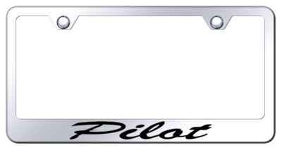 Honda Pilot Laser Etched Script Logo Chrome License Plate Frame ...