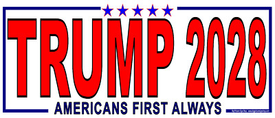 TRUMP 2028 Americans First Always -HUGE Banners-3 Choices Wh Blu Rd-45 ...