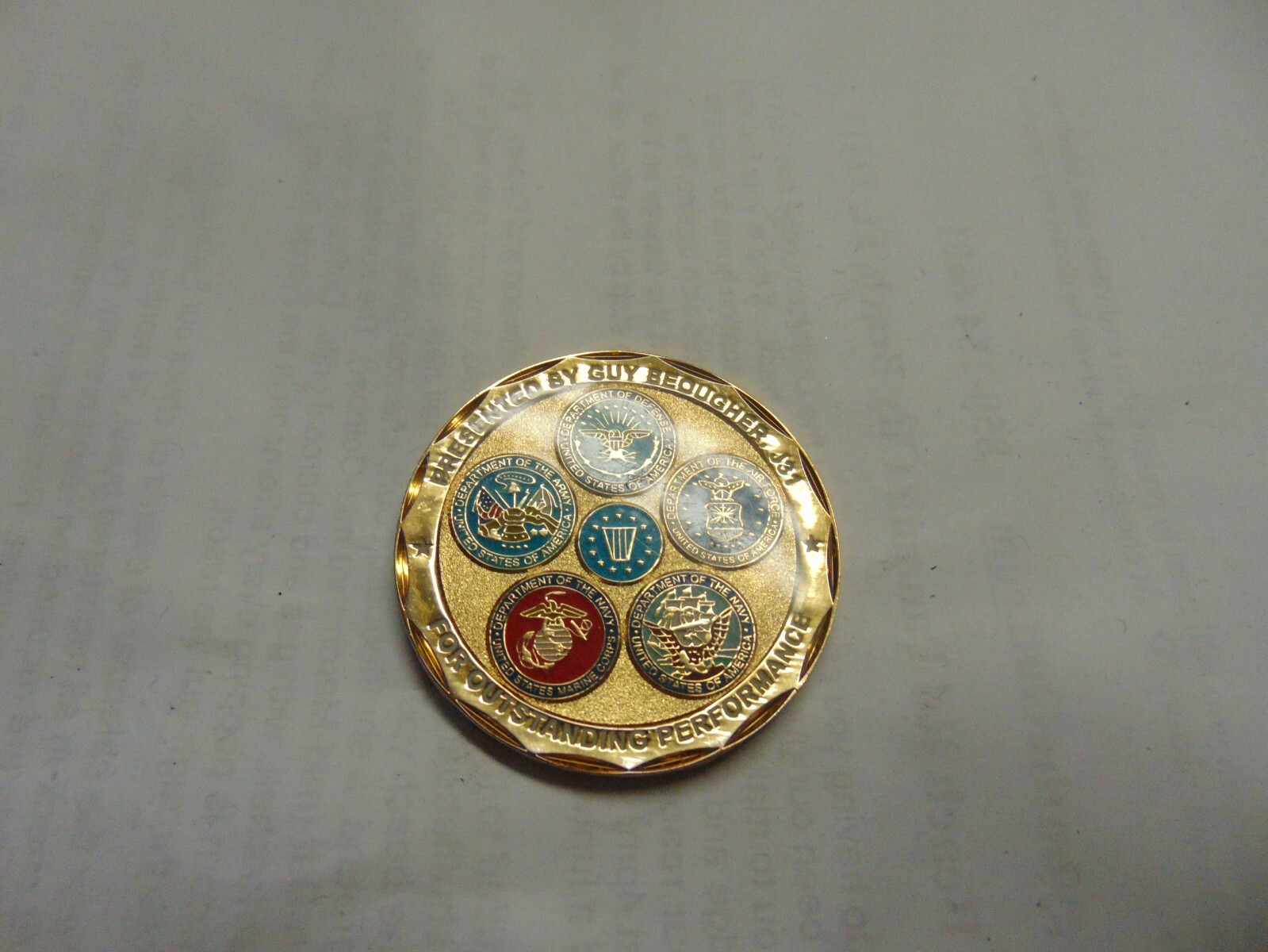 CHALLENGE COIN DEFENSE LOGISTICS AGENCY OPERATIONS-J31 GUY BEOUGHER | eBay