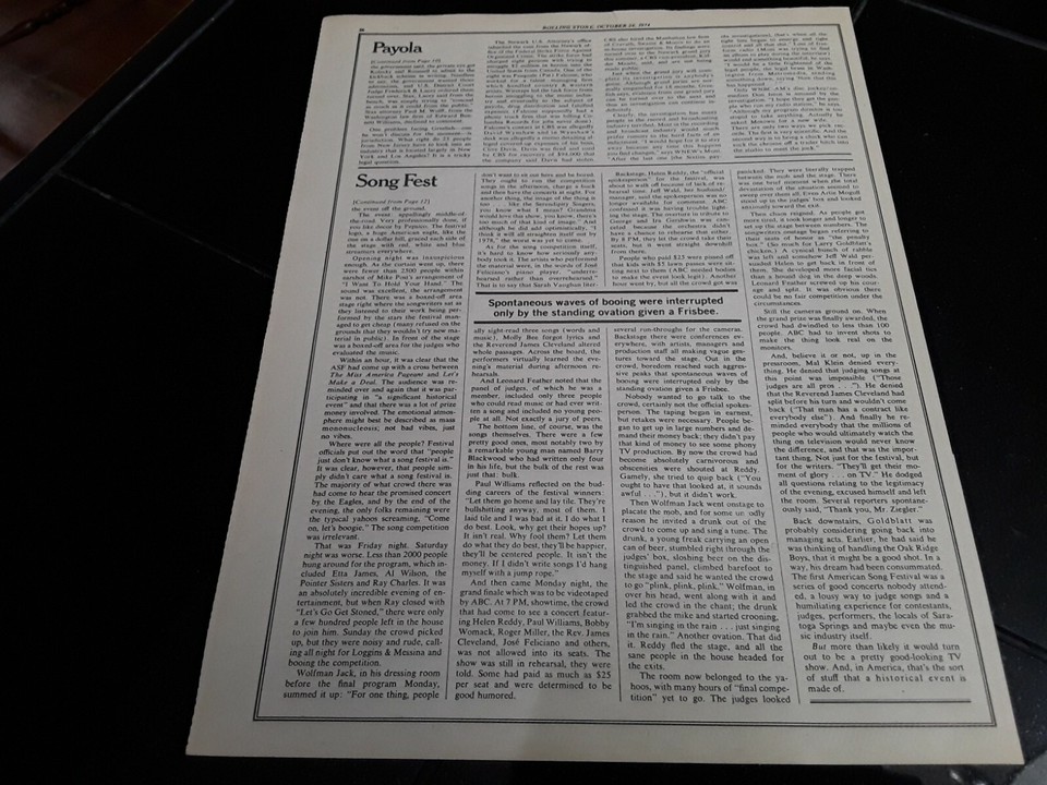 Wayne Berry Home At Last 1974 Vintage Rolling Stone Magazine ...