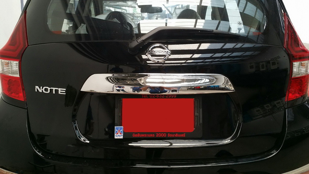 Rear Tailgate Outer Lid Cover Chrome Upper For Nissan Versa Note 2017 ...