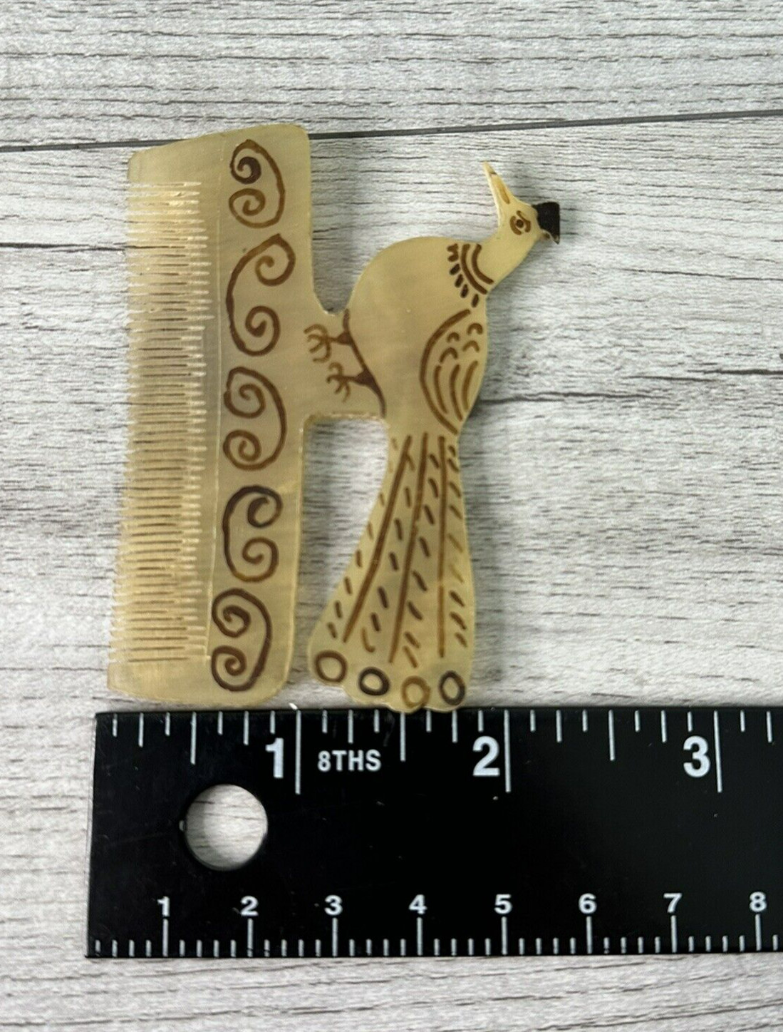 Antique 1800's Carved Victorian Fine Tooth Hair Comb … - Gem