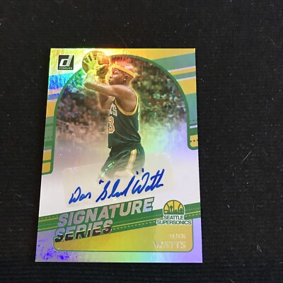 2020-21 Donruss Slick Watts Signature Series Auto Autograph #SS-SWT ...