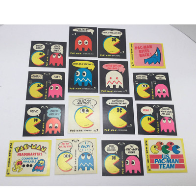 1980 PAC-MAN Sticker Lot of 14 | eBay