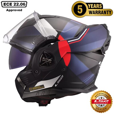 LS2 FF901 ADVANT X MODULAR FLIP UP MOTORCYCLE BIKE CRASH HELMET ULTRA ...