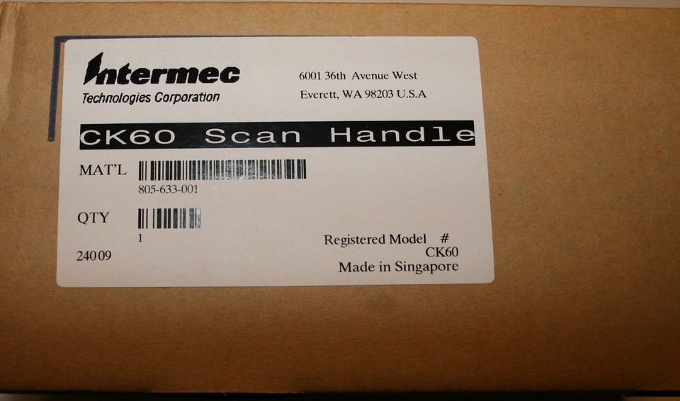 Brand New in Box Intermec CK60 Scan Handle Grip P/N 805-633-001 | eBay