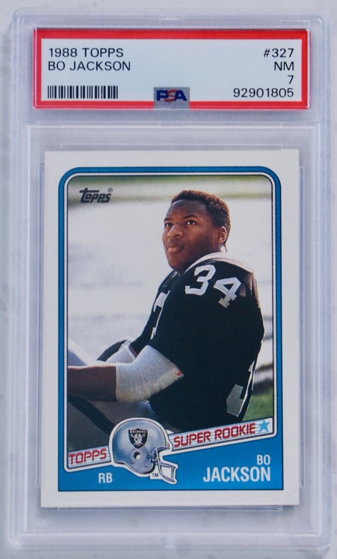 1988 Topps Bo Jackson Super Rookie RC #327 PSA 7 Near Mint Oakland ...