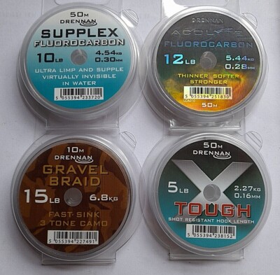 Drennan Fishing Line 50m - Supplex - Acolyte - Tough - Gravel Braid ...