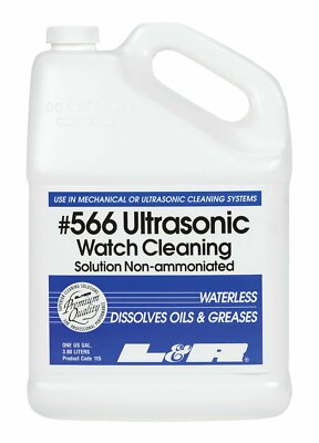 L & R Ultrasonic Non-Ammoniated Watch Cleaning Solution #566 - 1 Gallon ...