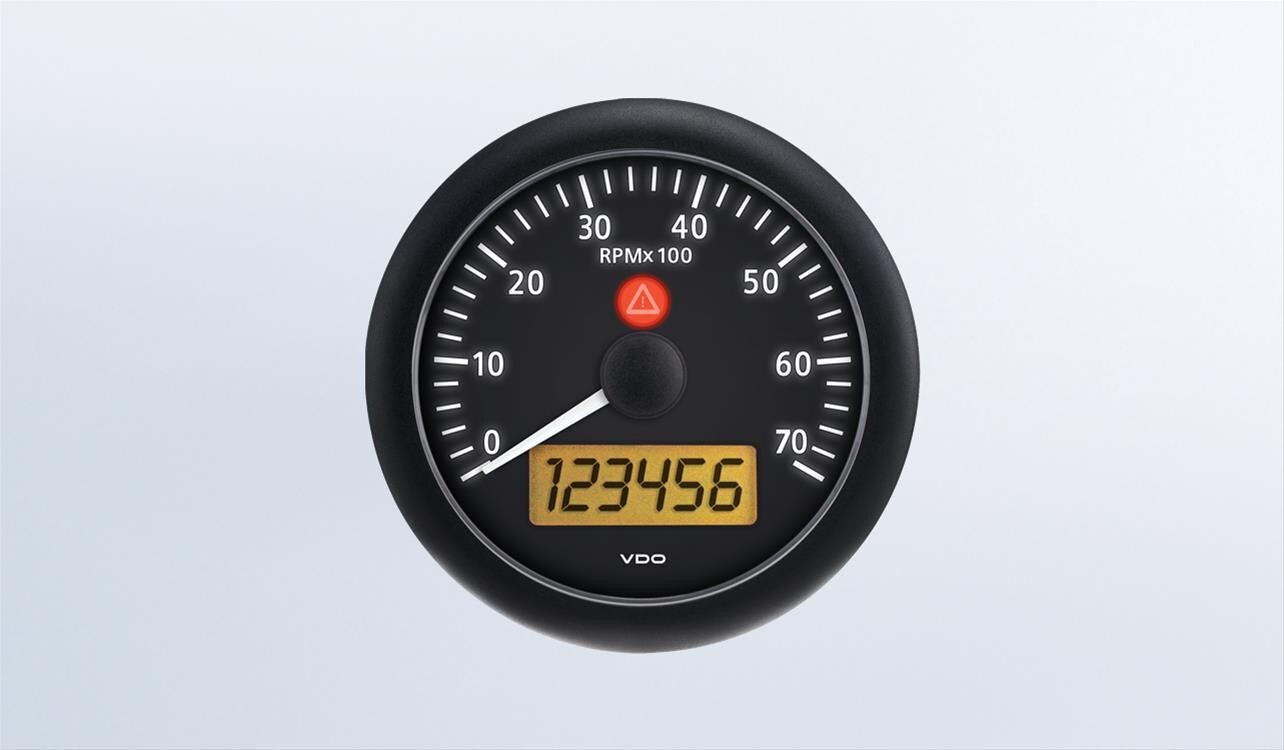 VDO Viewline A2C53218713S Marine Tachometer 7,000 RPM 3 3/8" Dia 1 ...
