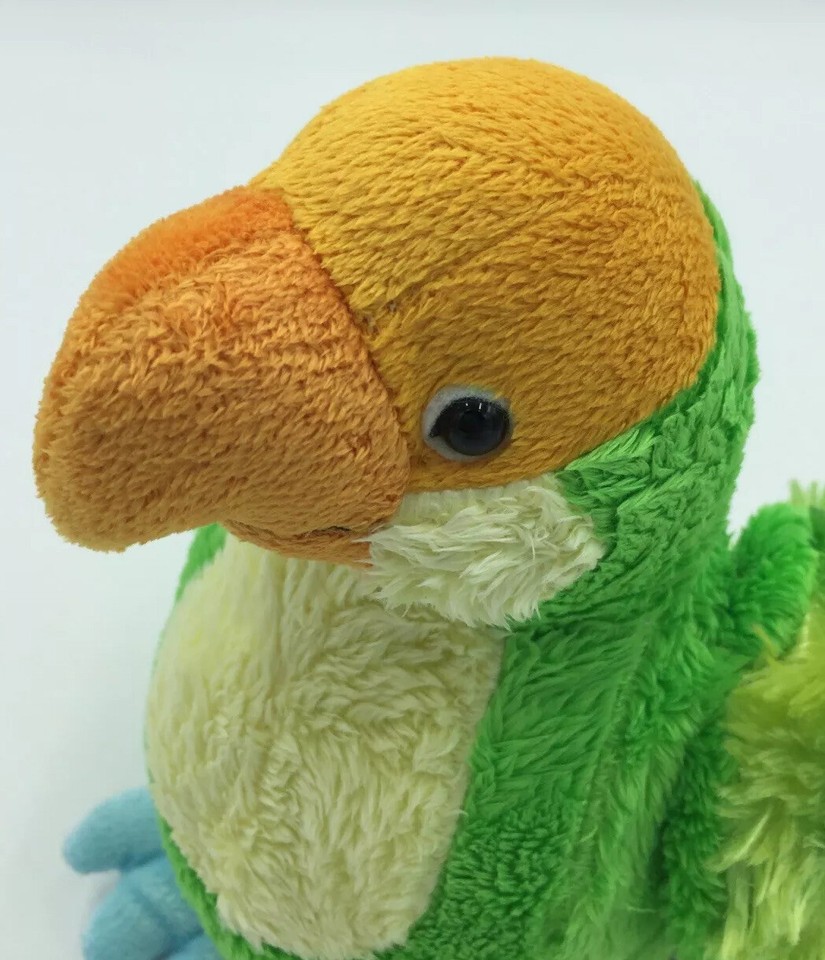 Ganz Webkinz Green Orange Yellow Parrakeet Parrot Bird Plush Stuffed ...
