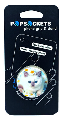 Popsockets Purr-fect Cat 🐈 Kitten 🐱 Flowers Popsocket Pop Socket ...
