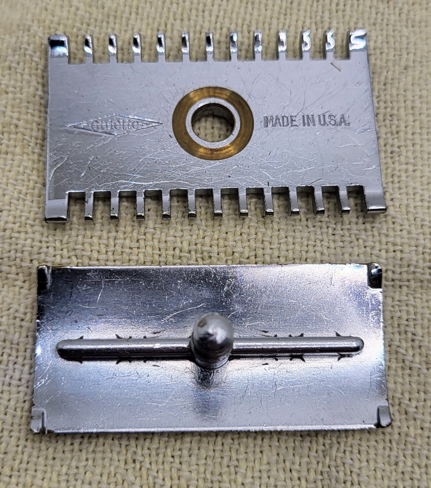 Vintage Gillette NEW Deluxe Tuckaway Chromium 17mm Baseplate Art Deco ...