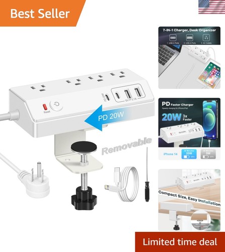 Multi-Outlet Charging Hub - 4 AC Outlets and USB-A/C Ports with ...