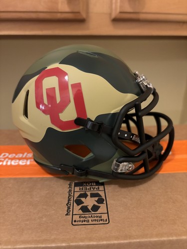 Oklahoma Sooners Mini Football Helmet Camo Custom Concept Riddell Speed ...