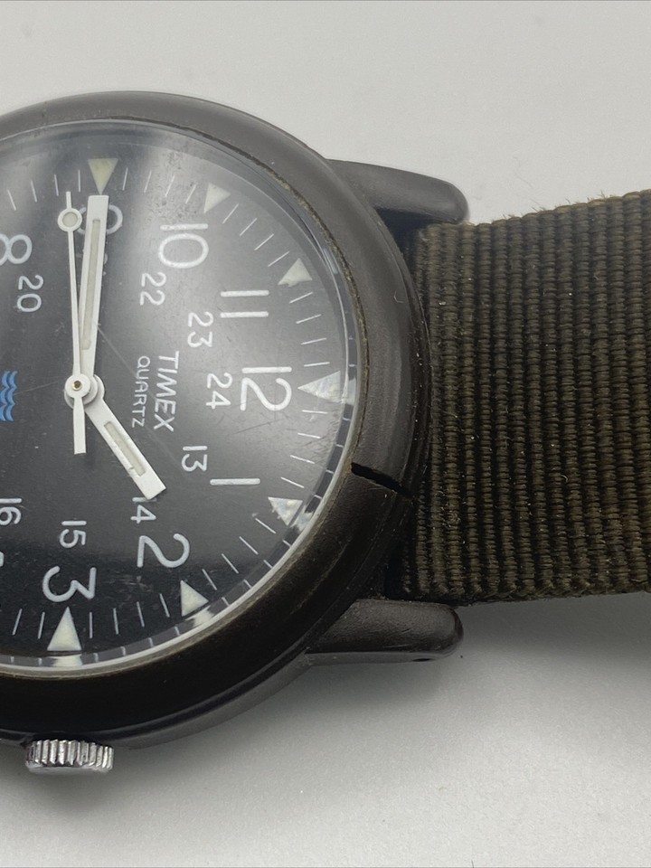 Vintage Timex Field Camper Macgyver Military 24 Hours Watch Quartz ...