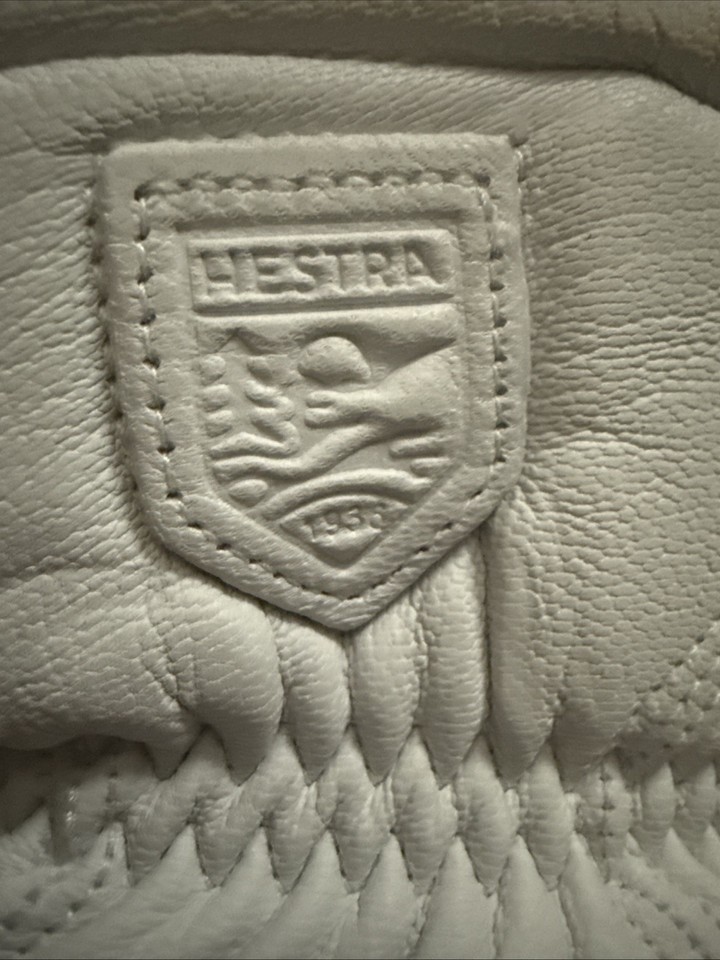 Hestra Unisex Ski Gloves Leather Box Removable Lining OffWhite Mitts M ...