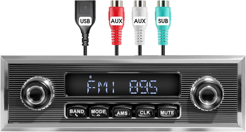 Retro Style Classic Car Radio - Bluetooth Single Din Vintage Stereo ...