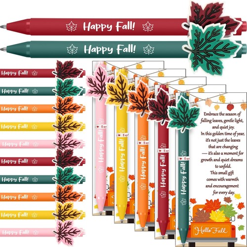 50 Sets Fall Gifts Pens Thanksgiving Gifts Bulk Maple Shaped Creative ...