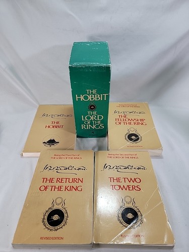 The Hobbit Lord Of The Rings JRR Tolkien 1979 Houghton Mifflin 4 Book ...