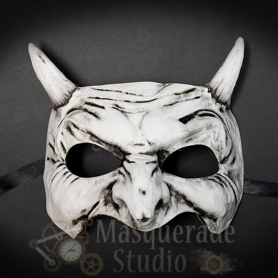 Mens Goblin Half Face Halloween Costume Party Masquerade Ball Mask ...