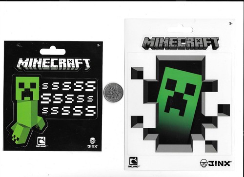JINX MINECRAFT VIDEO GAME CREEPER DECALS BLACK WHITE 2 SETS STICKER ...