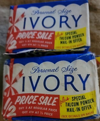 Ivory Soap 4 Vintage Bars Personal Size Soap 1960 USA NOS | eBay