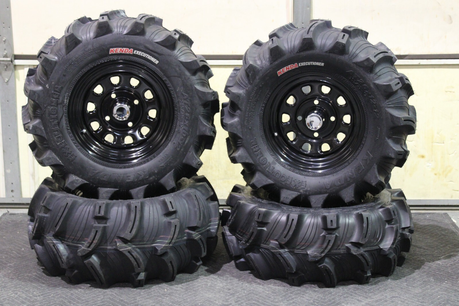 HONDA RUBICON 500 IRS 26" EXECUTIONER ATV TIRE ITP BLACK ATV WHEEL KIT ...