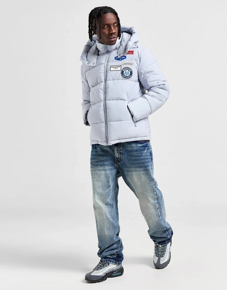 Mercier Paris Badge Logo Detachable Puffer Jacket Light Grey UK. XS ...