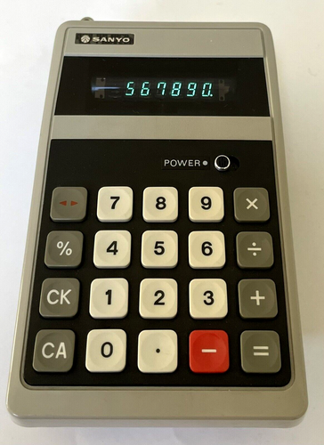 SANYO CX 2007 Calculator VFD Vacuum Fluorescent Display Japan ACDC ...