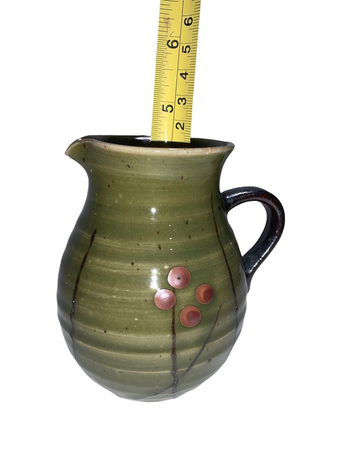 Otagiri Small Pitcher Creamer Japan Berries Handcrafted Dark Olive ...
