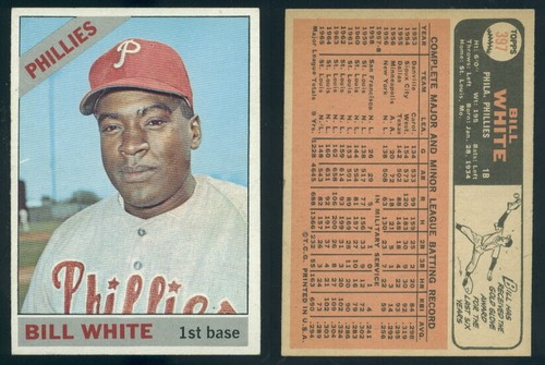 (65228) 1966 Topps 397 Bill White Phillies-NM | eBay