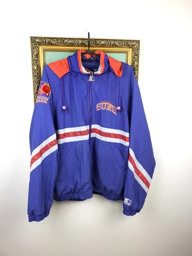 Vintage Starter Phoenix Suns Jacket NBA Rare Hype Bomber Warm Mens Size ...