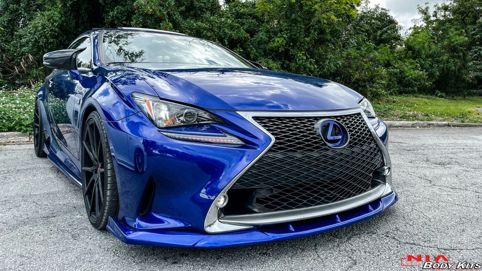 Lexus RC 350 300 200t lip body splitter Front side skirt rear diffuser ...