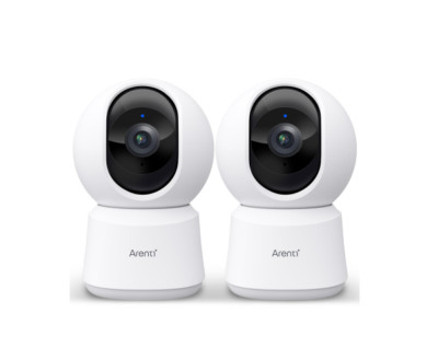 Arenti P2Q Ultra HD 4MP Indoor Pan Tilt Smart 2-Pack Wi-Fi Camera (19 ...