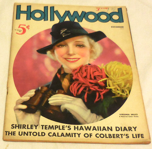 1935 Hollywood Magazine Dec Shirley Temple Hawaiian Diary Colbert's ...