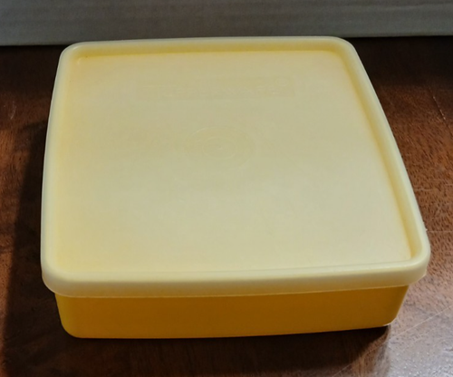 Vintage Tupperware Yellow Square Away Sandwich Keeper | eBay