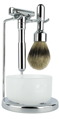 Merkur Futur Polished Chrome 4-Piece Shaving Set (90 751 001) NEW | eBay