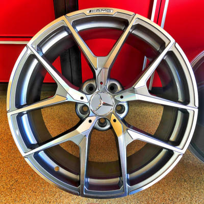 18 INCH MERCEDES SILVER RIMS WHEELS SET4 NEW 18/8.5 18/9.5 CLA250 ...