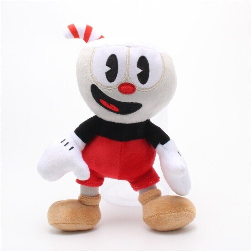 2pcs Cuphead & Mugman Plush Toy Mecup And Brocup Stuffed Doll Gift 25cm ...