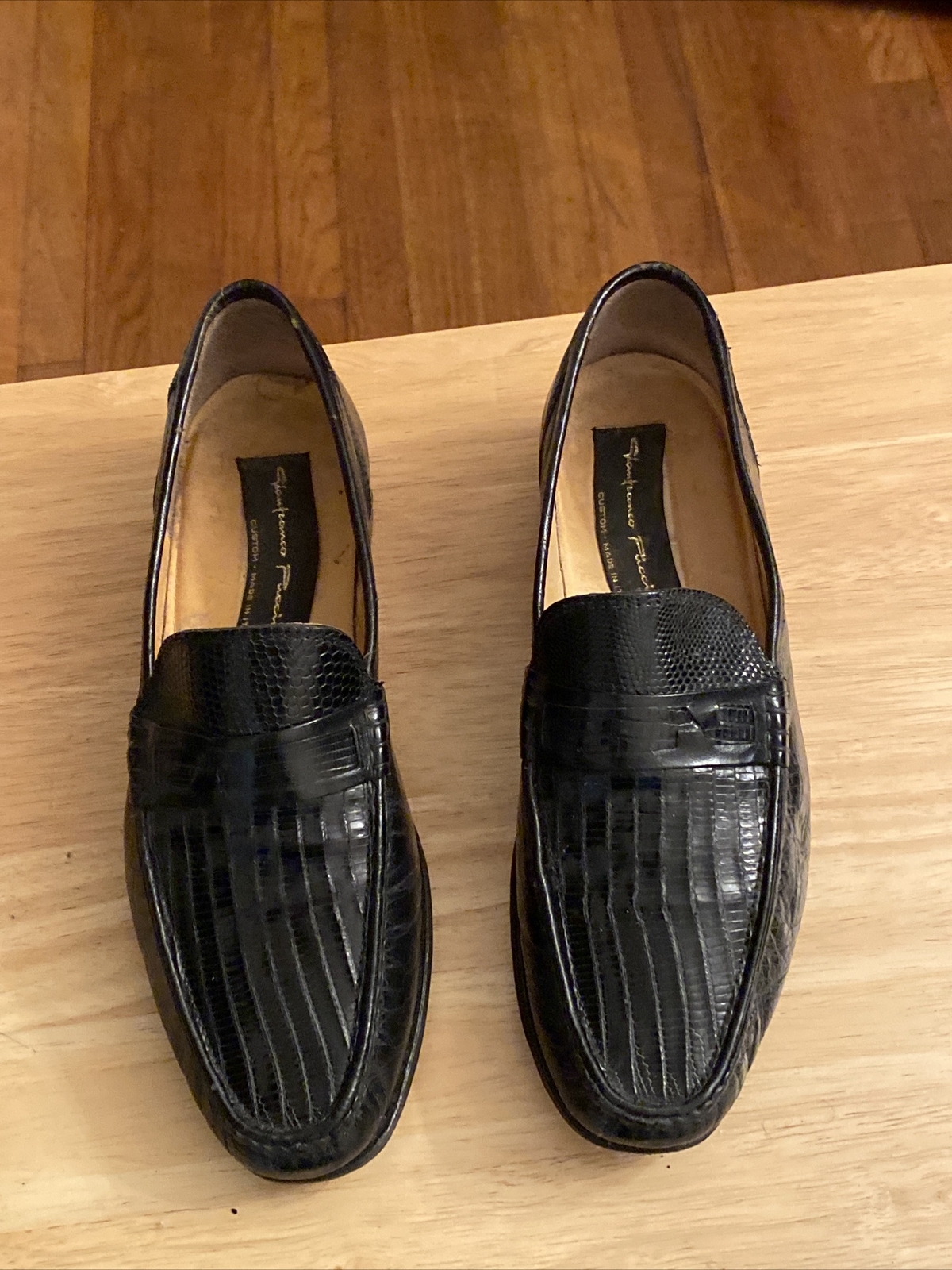 Gianfranco Puccini Men Genuine lizard shoes 👞 Size 8.5 | eBay